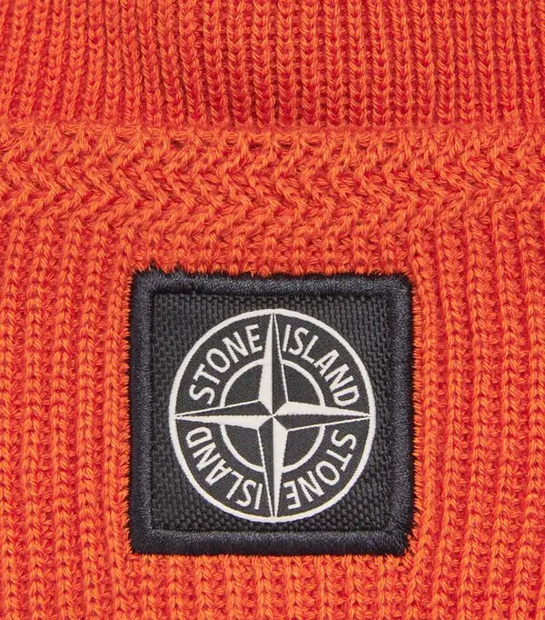 Stone Island Cotton Compass Patch Beanie