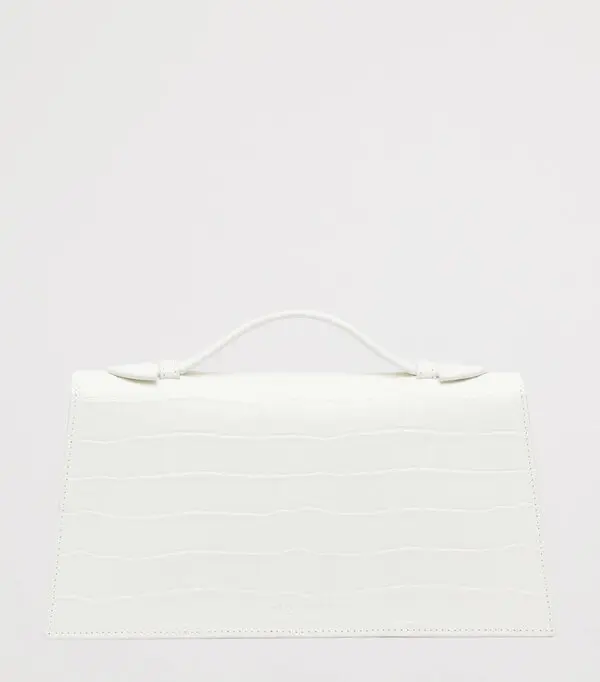 Alexander McQueen Croc-embossed Skull Top-handle Bag
