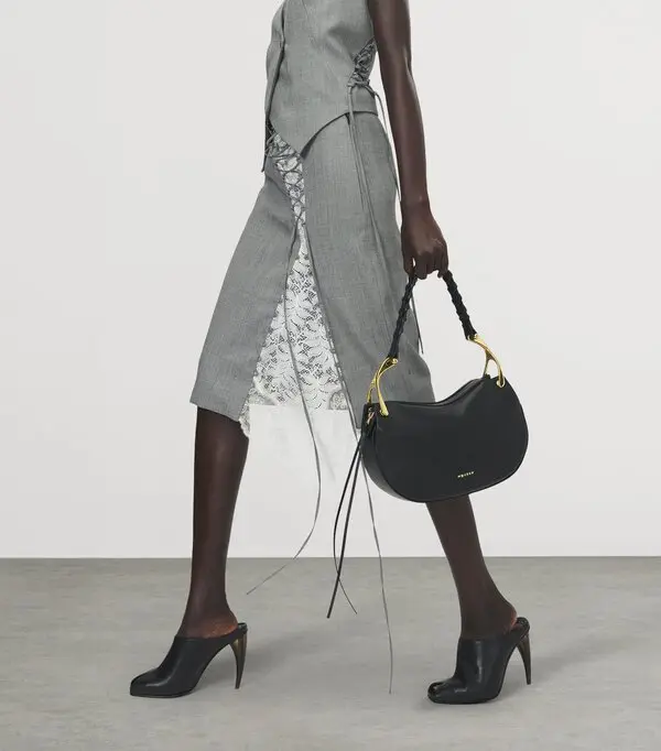 Alexander McQueen Leather Wishbone Top-handle Bag
