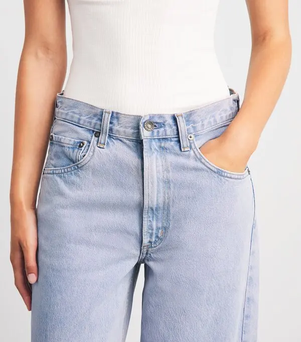 AGOLDE Low Curve Cropped Jeans - Purple