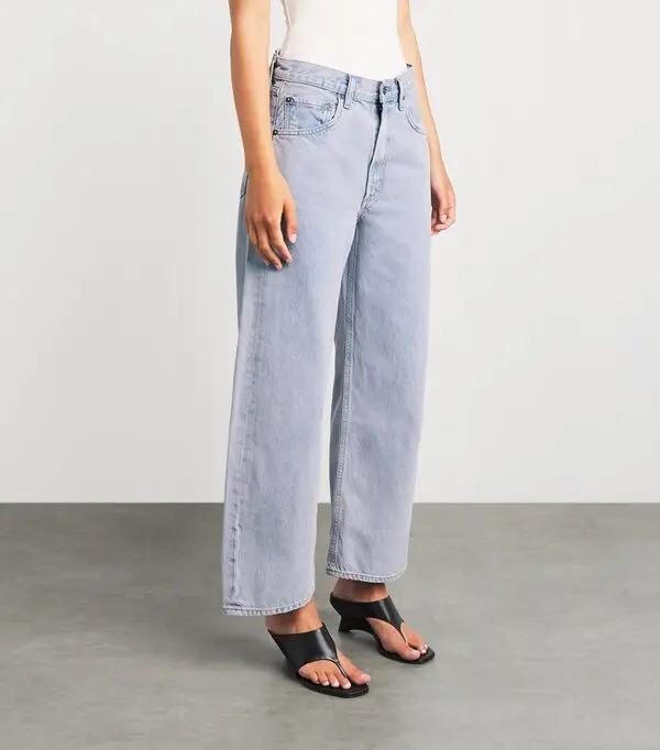 AGOLDE Low Curve Cropped Jeans - Purple