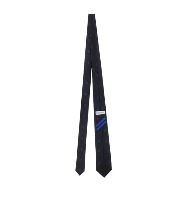 Burberry Patterned Jacquard Silk Tie - Midnight Color