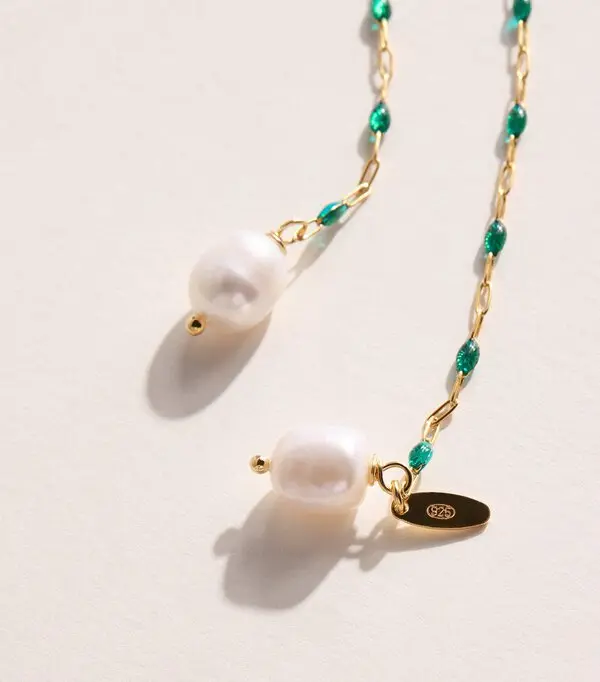 HERMINA ATHENS Beaded Pearl Rosario Necklace