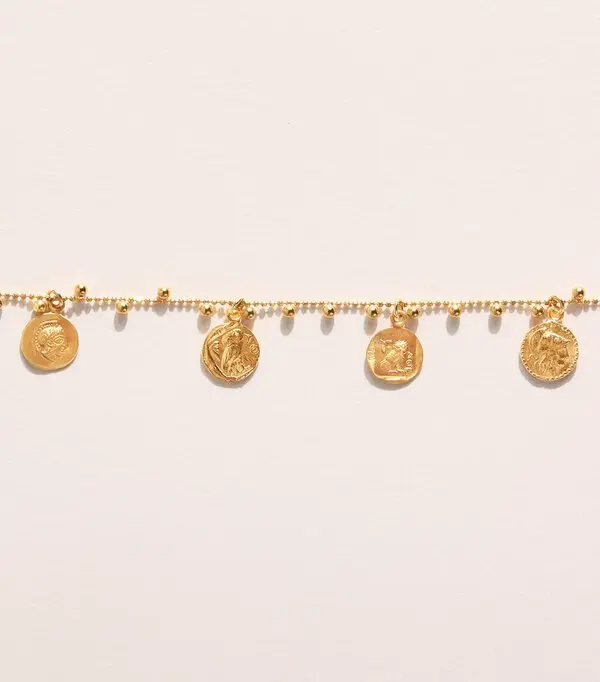HERMINA ATHENS Plated Athinules Charm Necklace