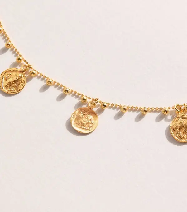 HERMINA ATHENS Plated Athinules Charm Necklace