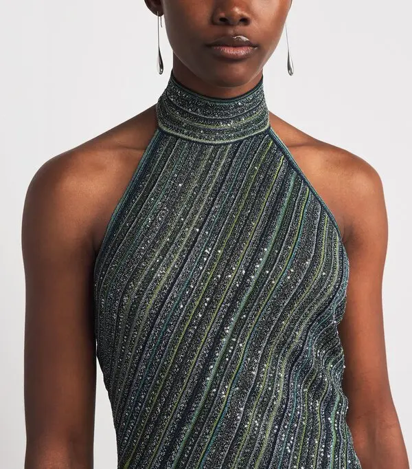 Missoni Stripe Halterneck Mini Dress