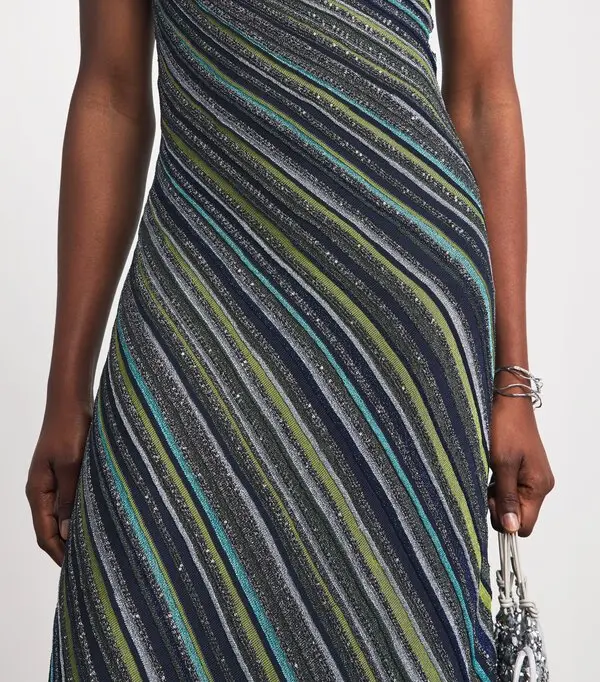 Missoni Stripe One-shoulder Maxi Dress