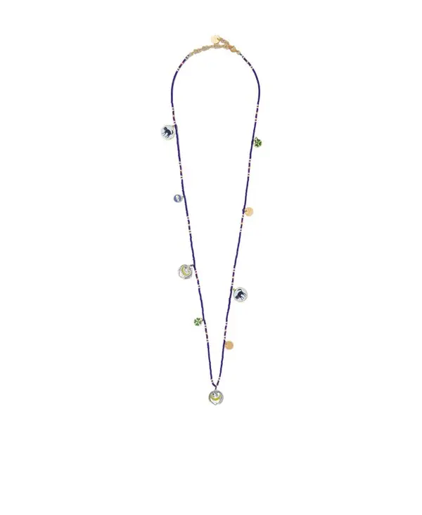 Marni Charm-detail Beaded Necklace