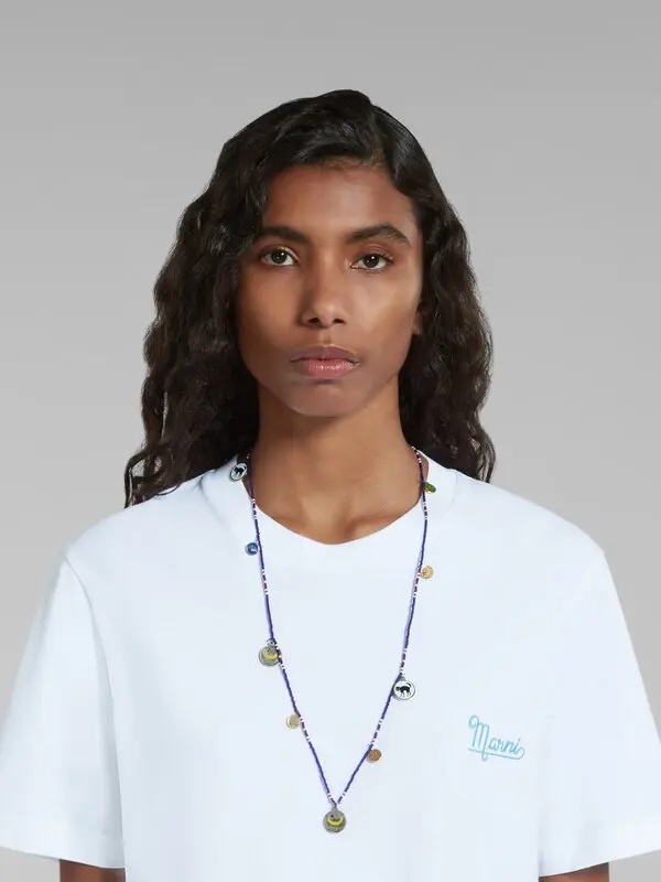 Marni Charm-detail Beaded Necklace