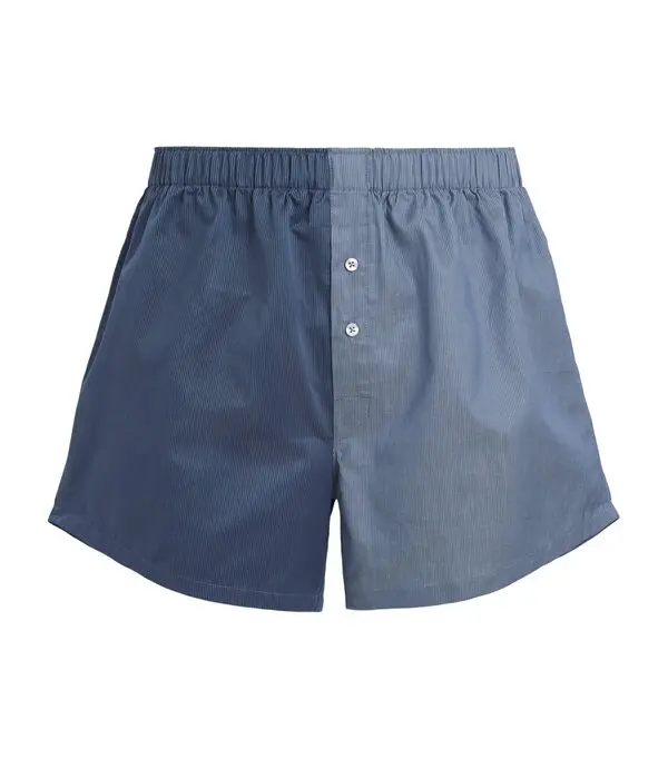 Paul Smith Cotton Stripe Boxer Shorts - Navy