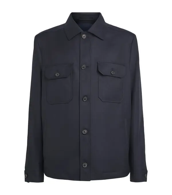 Corneliani Water-repellent Techwool Overshirt
