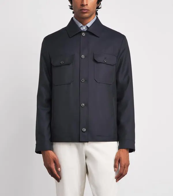 Corneliani Water-repellent Techwool Overshirt