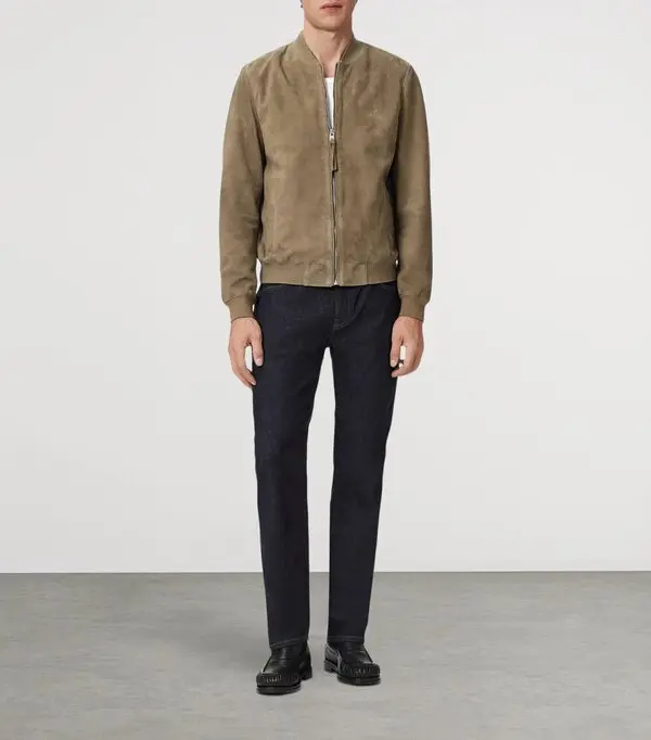 ALLSAINTS Suede Morten Bomber Jacket