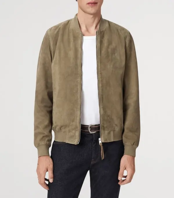 ALLSAINTS Suede Morten Bomber Jacket