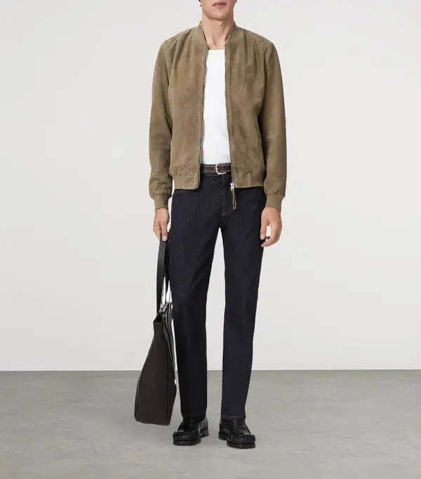 ALLSAINTS Suede Morten Bomber Jacket