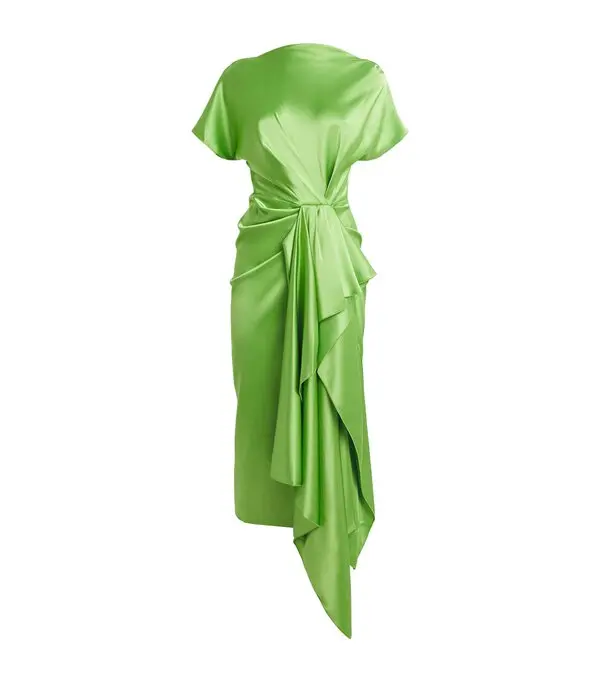 ROKSANDA Satin Zoa Midi Dress - Green