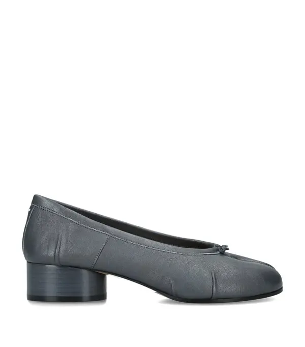 MAISON MARGIELA Leather Tabi Ballerina Pumps 30 - Grey