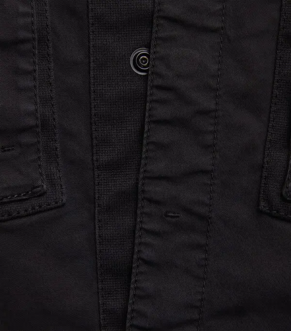 Stone Island Stretch-cotton Short-sleeve Shirt - Black
