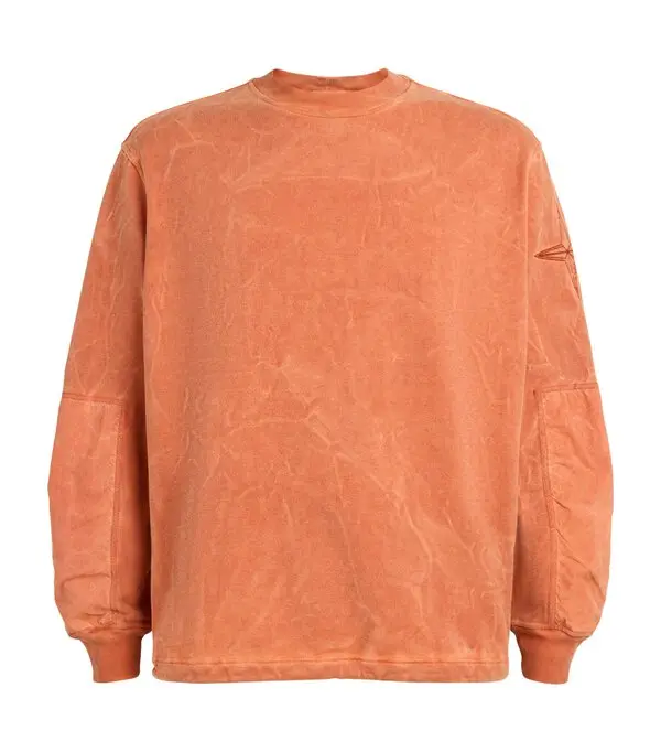 Stone Island Cotton Dyed Vanisé Sweatshirt - Orange