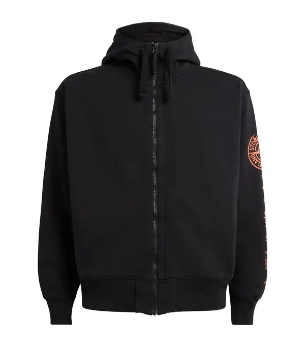 Stone Island Oversized Compass Zip-up Hoodie