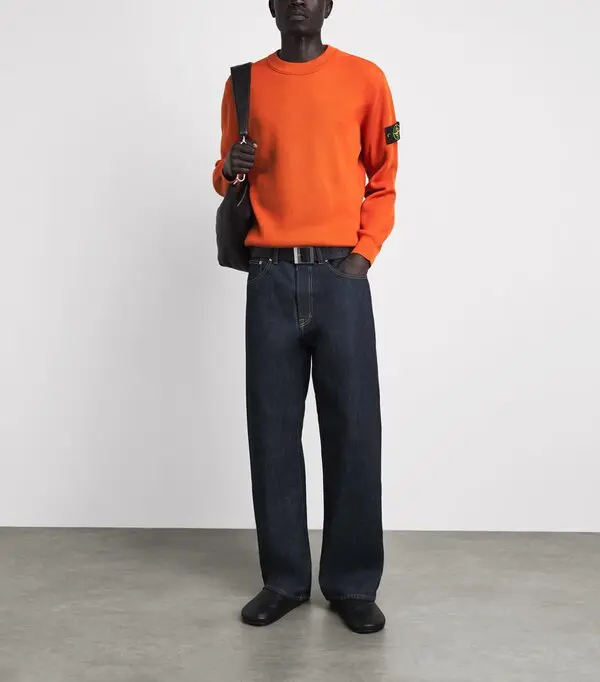 Stone Island Ribbed Compass Patch Sweatshirt