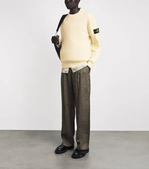 Stone Island Ribbed Compass Patch Sweatshirt
