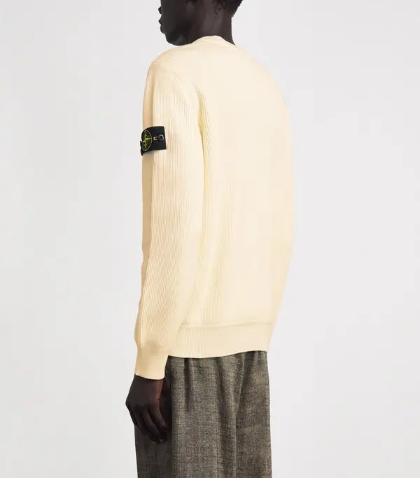 Stone Island Ribbed Compass Patch Sweatshirt