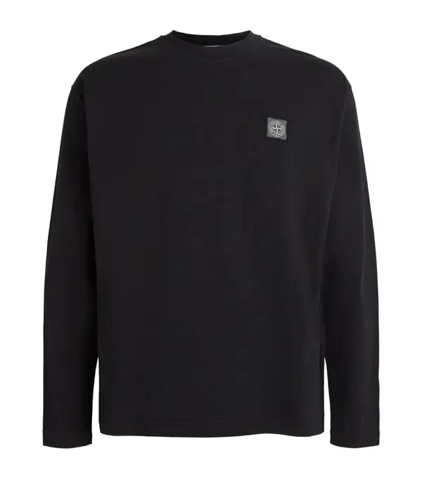 Stone Island Compass Slim Long-sleeve T-shirt - Black