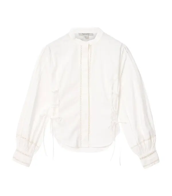 ALLSAINTS Organic Cotton Open-work Frances Shirt