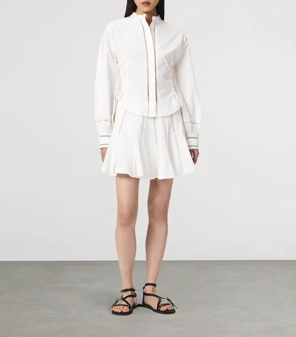 ALLSAINTS Organic Cotton Open-work Frances Shirt
