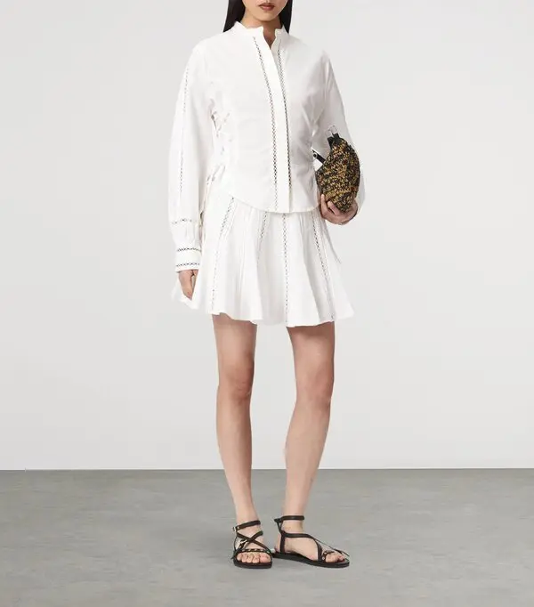 ALLSAINTS Organic Cotton Open-work Frances Shirt