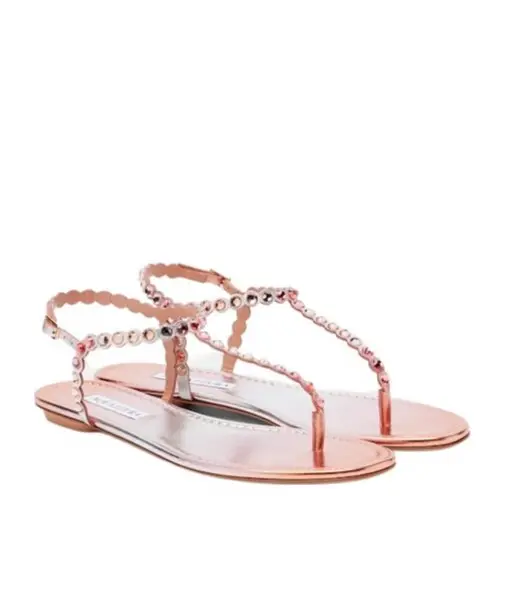 AQUAZZURA Crystal Strap Sandals