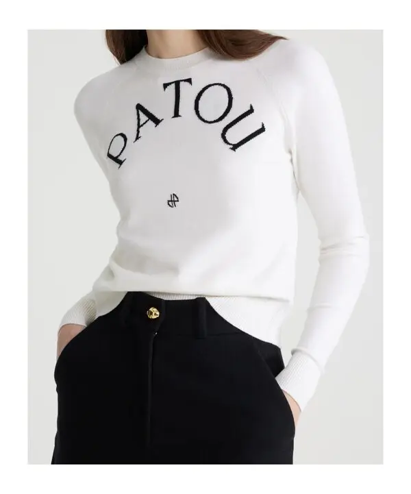 PATOU Logo Intarsia Knit Sweater