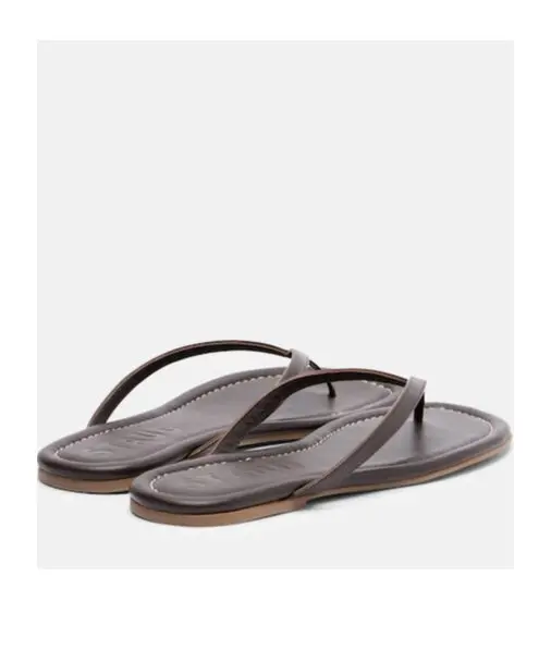 Staud Freja Leather Thong Sandals