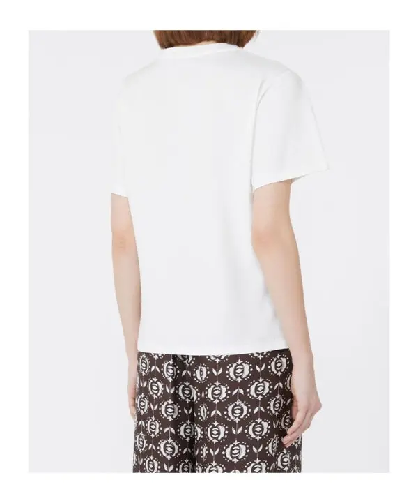 Max Mara Butterfly Logo Embroidered Crewneck T-shirt