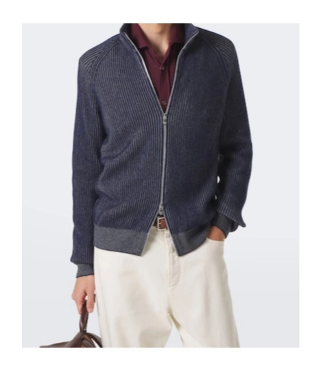 Brunello Cucinelli Ribbed-knit Zip-up Cashmere Sweater