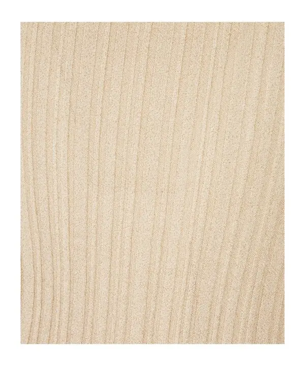 Fabiana Filippi Ribbed Turtleneck Knit Top - Nude