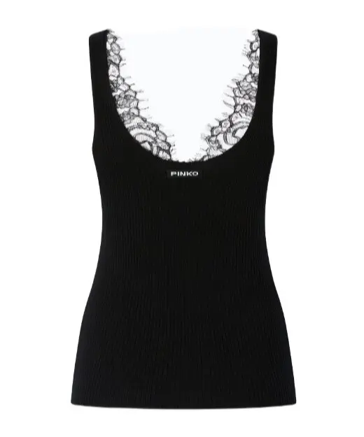 Pinko Lace-trim Tank Top