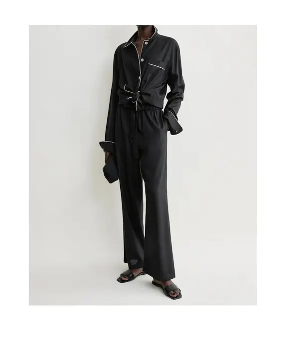 TOTEME Piped Silk Trousers