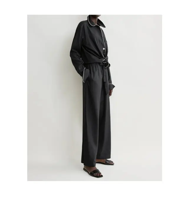 TOTEME Piped Silk Trousers