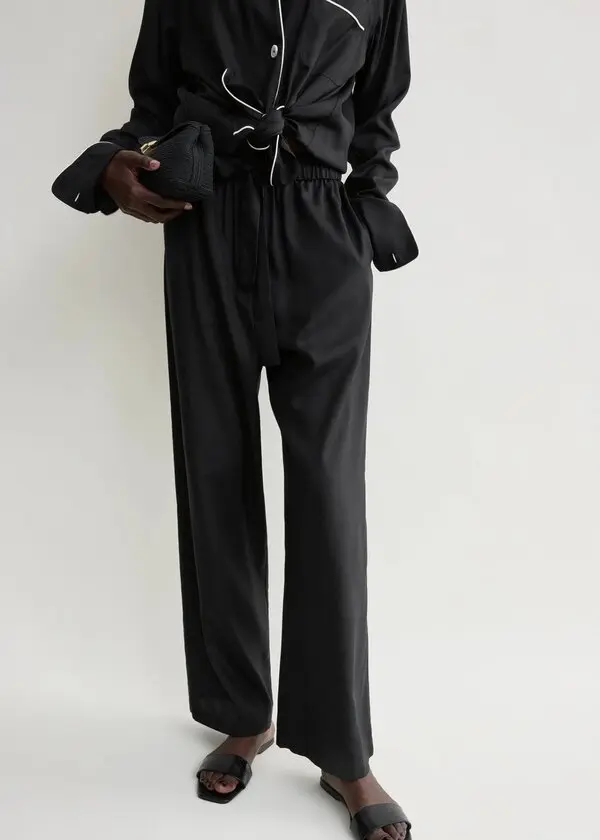 TOTEME Piped Silk Trousers