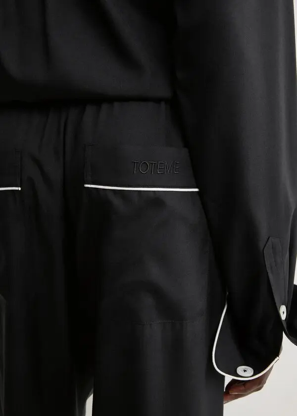 TOTEME Piped Silk Trousers