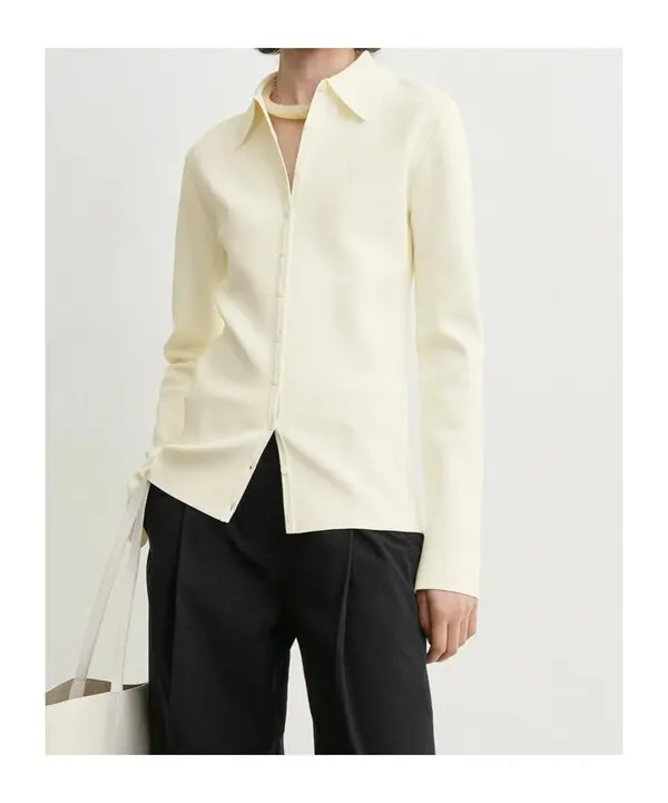 TOTEME Compact-knit Buttoned Cardigan