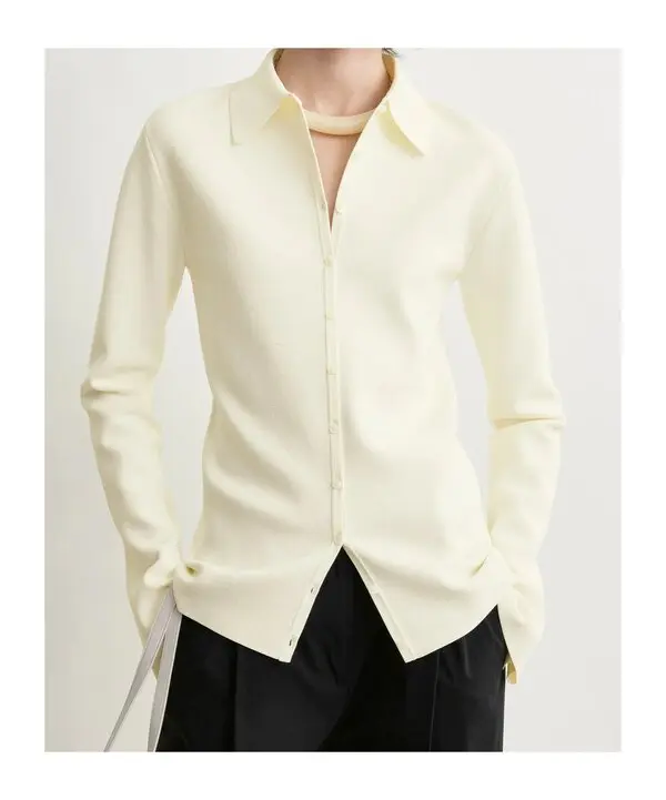 TOTEME Compact-knit Buttoned Cardigan