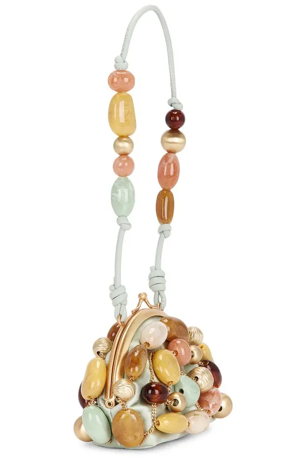 Cult Gaia Mercier Mini Wrislet Bag With Faux Stones