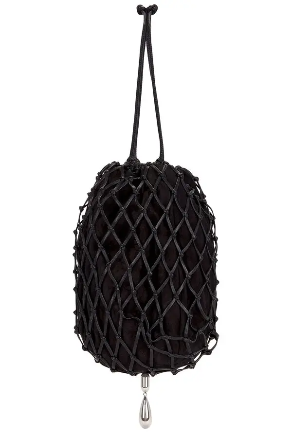 Savette Macrame Pouch Bag - Black