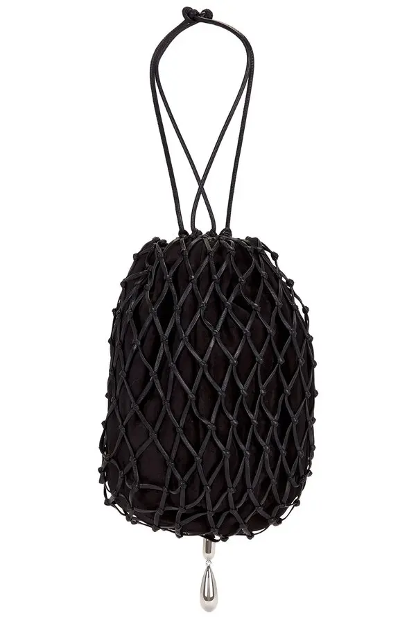 Savette Macrame Pouch Bag - Black