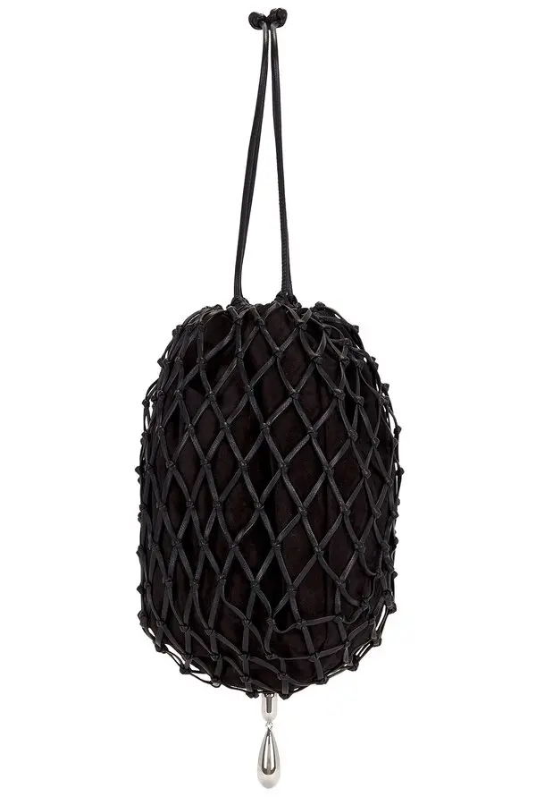 Savette Macrame Pouch Bag - Black