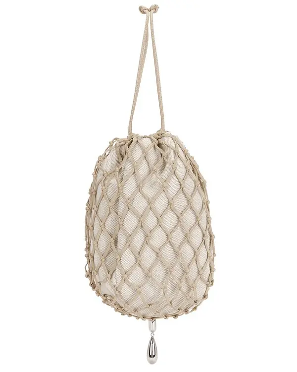 Savette Macrame Pouch Bag - Bone