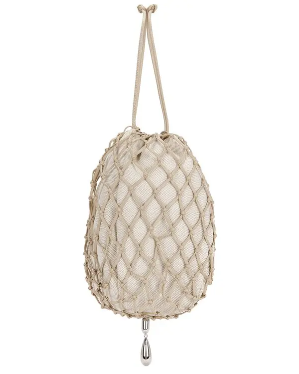 Savette Macrame Pouch Bag - Bone